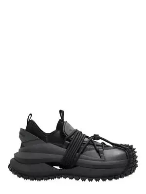 Emporio Armani Lace-up Studded Sneakers - Black