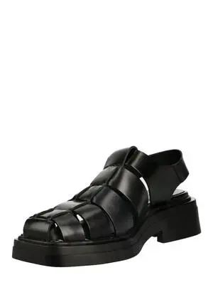VAGABOND SHOEMAKERS Leather Square-toe Platform Sandals - Black