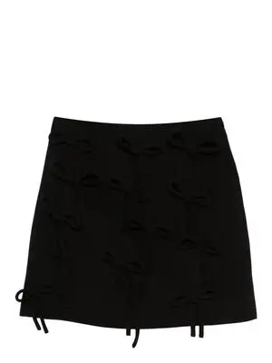 MSGM Bow-embellished Skirt - Black