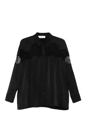 IRO PARIS Lace-insert Shirt - Black