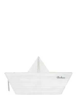Moschino Boat-motif Clutch Bag - White