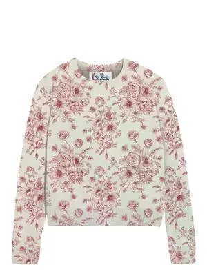 MC2 SAINT BARTH Floral-Print Crew-Neck Sweater