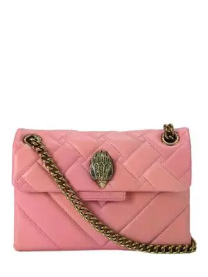 Kurt Geiger Quilted Leather Bag With Chain Strap And Eagle Head Embellishment - Pink