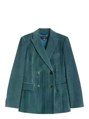 MAX MARA Ribbed Corduroy Double-Breasted Blazer