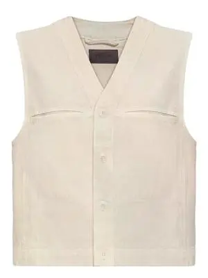 LEMAIRE Button-fastening Sleeveless Vest - Neutrals