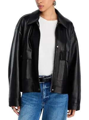 Rag & Bone Nonie Leather Jacket - Black