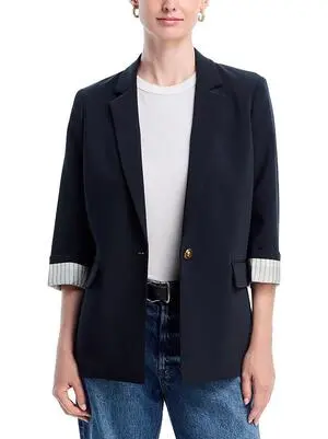 Rag & Bone Jennie 3/4 Sleeve Crepe Blazer - Sal