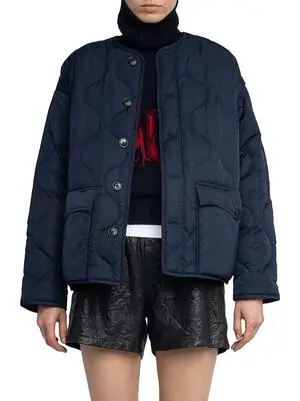 Zadig&Voltaire Bunji Soft Quilted Parka - Encre