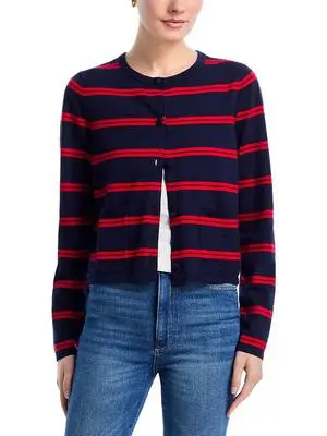 French Connection Fine Knit Striped Cardigan - Hester Stripe