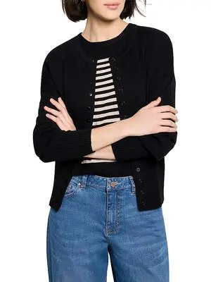 NIC+ZOE Snap It Up Cardigan - Black Onyx