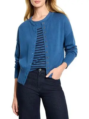 NIC+ZOE Snap It Up Cardigan - Ocean