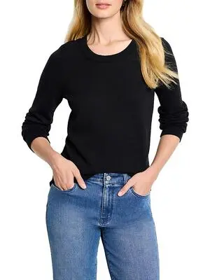 NIC+ZOE Crewneck Long Sleeve Sweater - Black Onyx