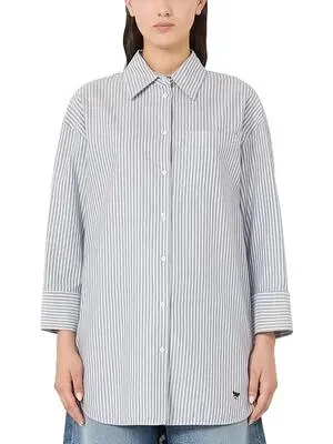 Max Mara Oversized Striped Shirt - Ultramarine