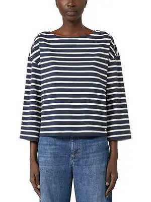 MAX MARA Striped Boat Neck Top