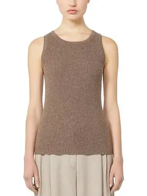 Max Mara Cipro Sweater Tank Top - Hazelnut Brown