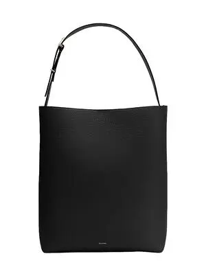Cuyana Oversized Linea Bag Black - Pebbled Leather