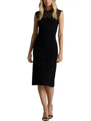 ST. JOHN Engineered Trellis Knit Dress
