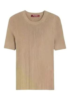 Max Mara Crew-neck Ribbed Sweater - Neutrals