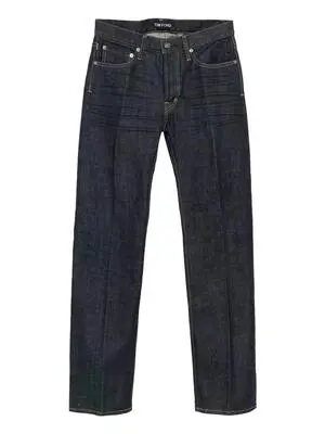 TOM FORD Selvedge Bootcut Cotton Jeans - Blue