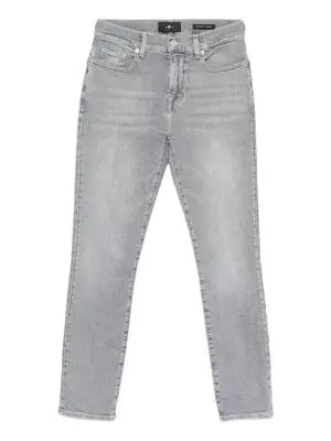 7 For All Mankind Straight-leg Jeans - Grey