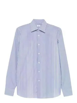 BORRIELLO NAPOLI Striped Cotton Shirt - Blue