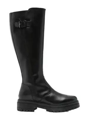 NEROGIARDINI 40mm Buckle-detail Leather Boots - Black