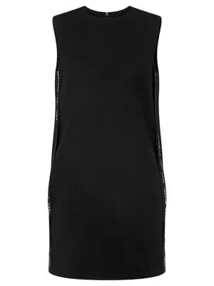 Moschino Sleeveless Tape-detail Mini Dress - Black
