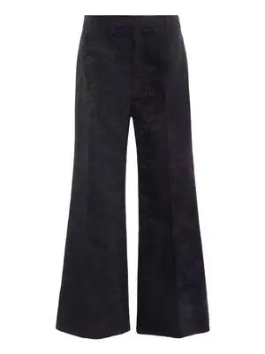 CHLOÉ Damask-Pattern Flared Trousers