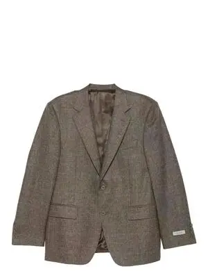 Canali Textured Two-button Jacket - Brown
