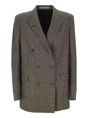 Tagliatore Houndstooth Double-breasted Jacket - Brown