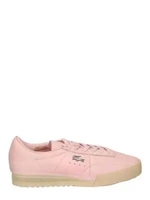 Lacoste Logo-plaque Leather Sneakers - Pink