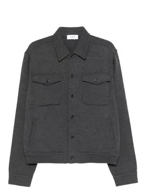 LARDINI Buttoned Flap-pocket Shirt Jacket - Grey