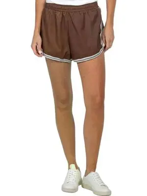 FREEDÉR Stripe-trimmed Shorts - Brown