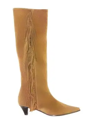 Roberto Festa 40mm Fringe Detail Pointed-toe Boots - Brown