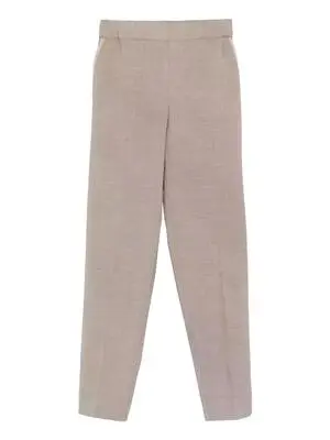 D.exterior Elastic-waistband Wool Trousers - Neutrals