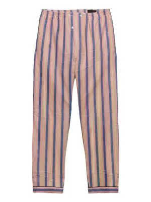 Prada Striped Elastic-waistband Trousers - Pink