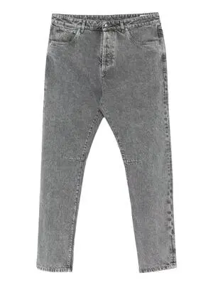 Brunello Cucinelli Knee-patch Denim Jeans - Grey