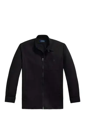 Polo Ralph Lauren Zip-front Long-sleeve Shirt - Black