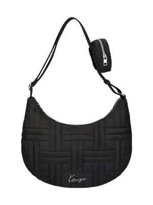 Kenzo Logo-plaque Shoulder Bag - Black