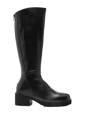 NEROGIARDINI 50mm Zip-detail Block-heel Boots - Black