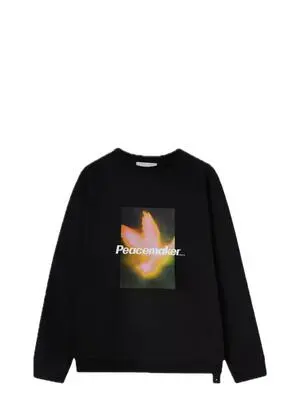 PEACEMAKER OAMC Graphic-print Crewneck Sweatshirt - Black