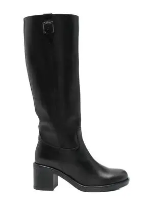 NEROGIARDINI 60mm Buckle-detail Block-heel Boots - Black