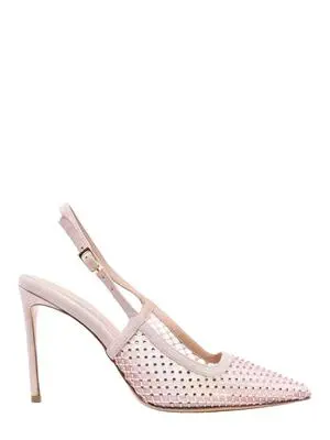 GINISSIMA 95mm Crystal-embellished Pumps - Pink