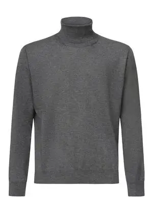 Eleventy Turtleneck Cashmere Sweater - Grey