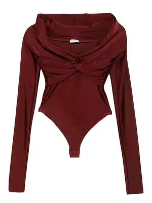 Andamane Kandall Twist-neck Bodysuit - Red