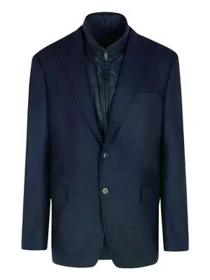 FAY Two-button Peak-lapel Jacket - Blue
