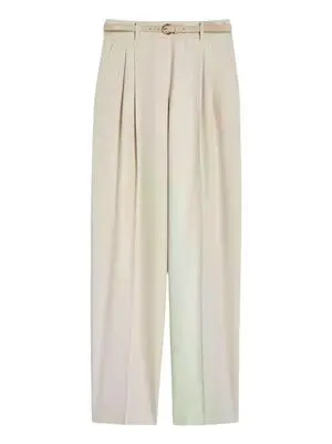 Max Mara Pleated-front Belted Trousers - Neutrals