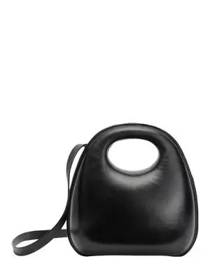 LEMAIRE Egg Leather Bag - Black