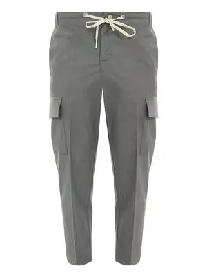 YES LONDON Drawstring-waist Cargo Trousers - Grey