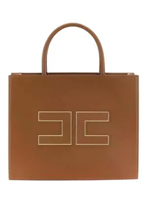 Elisabetta Franchi Logo-plaque Tote Bag - Brown